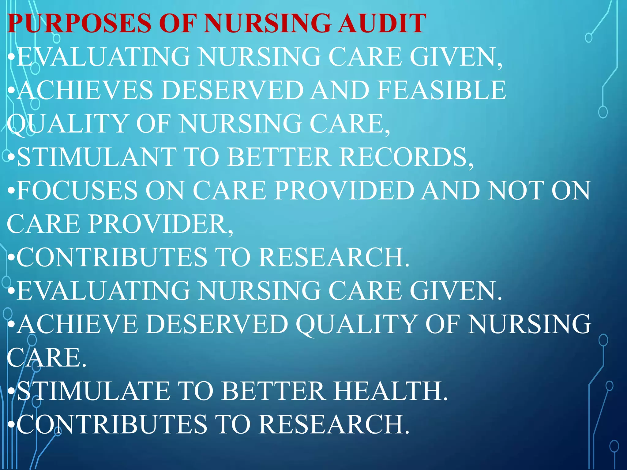 Ppt of nursing audit | PPTX