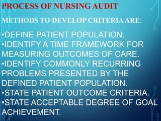 Ppt of nursing audit | PPTX