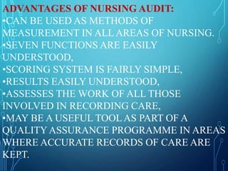Ppt of nursing audit | PPTX