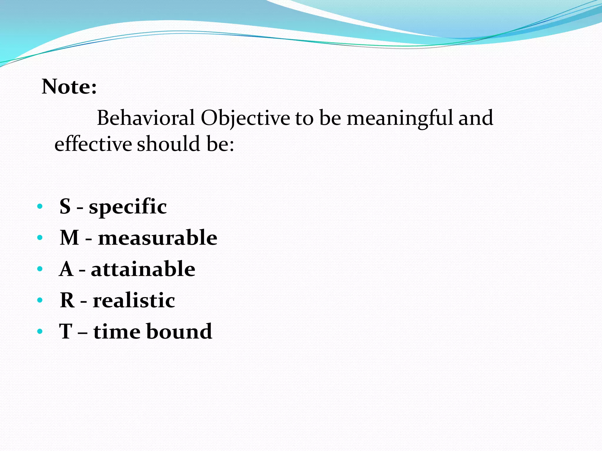 BEHAVIORAL OBJECTIVES | PPTX