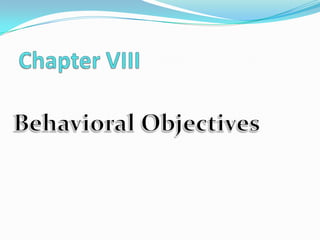BEHAVIORAL OBJECTIVES | PPTX