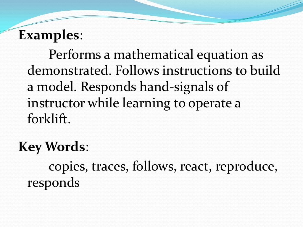 BEHAVIORAL OBJECTIVES behavioral-objectives