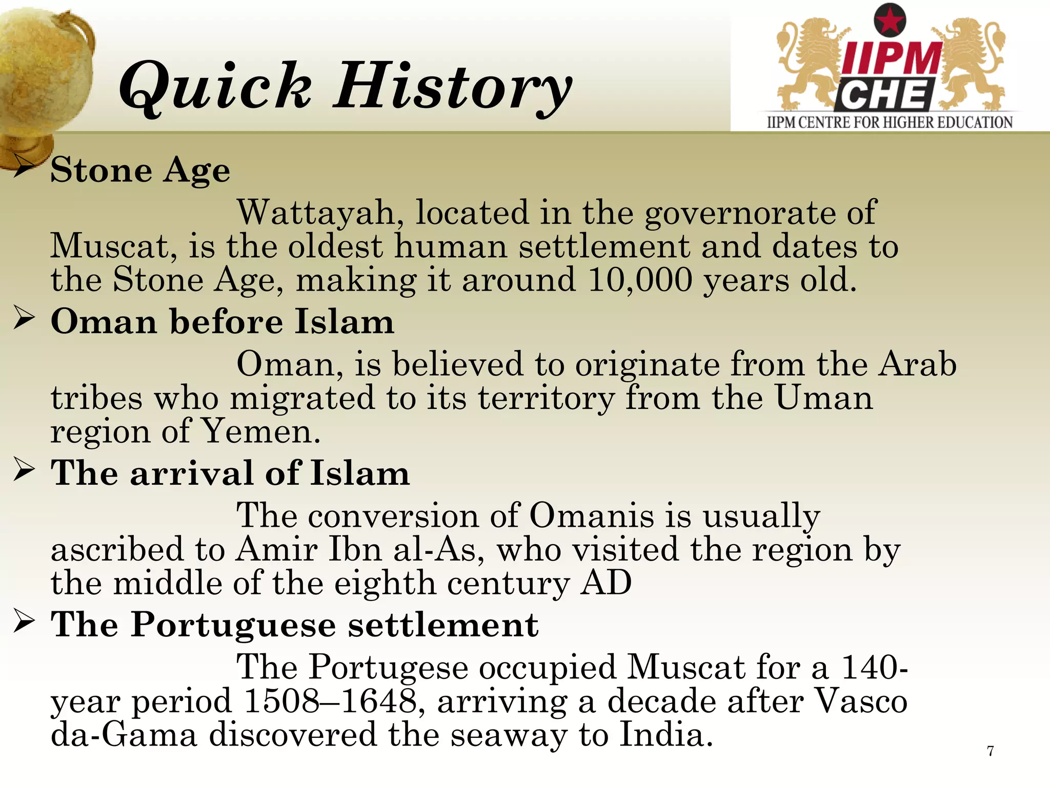 PPT of Oman | PPT