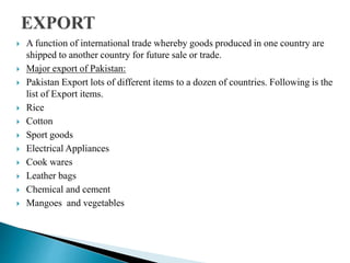Trade sector of Pakistan | PPTX