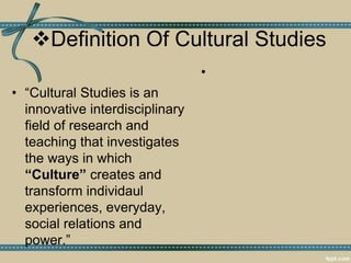 Paper no.8, Cultural Studies | PPTX | Education