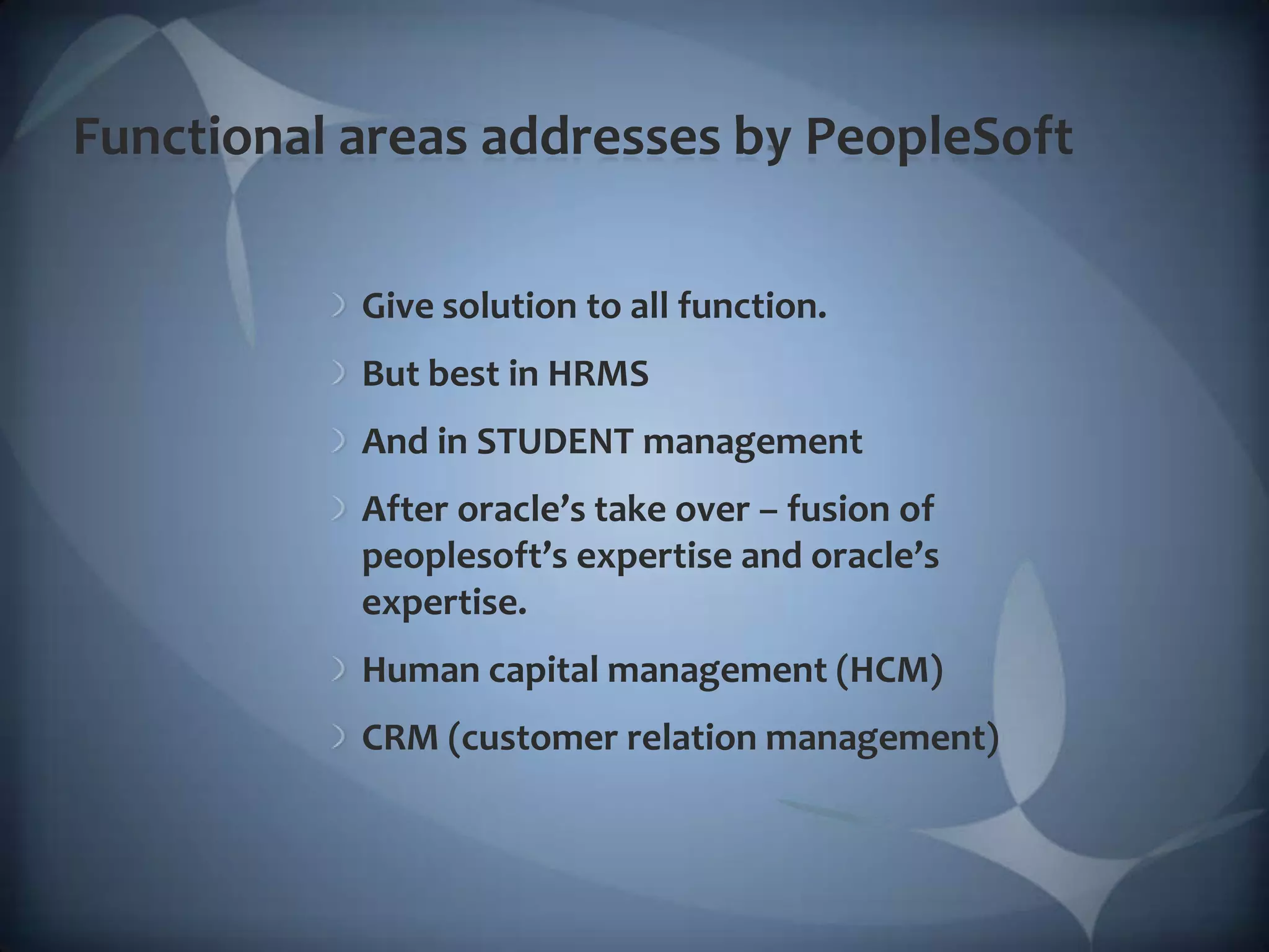 Ppt Of Peoplesoft | PPTX