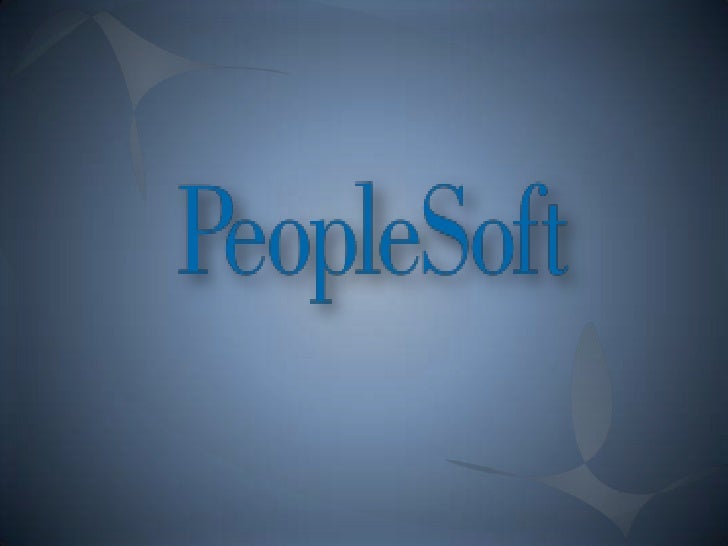 Ppt Of Peoplesoft