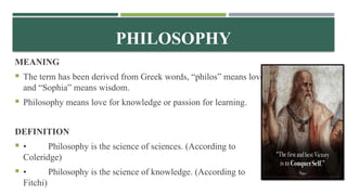 Philosophy of Education or Educational Philosophy.... | PPTX