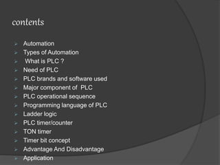 PPT of PLC and SCADA | PPTX