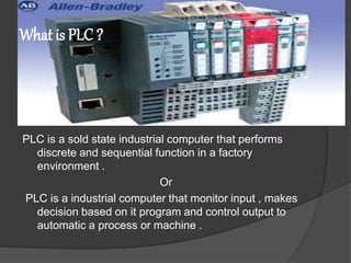 PPT of PLC and SCADA | PPTX
