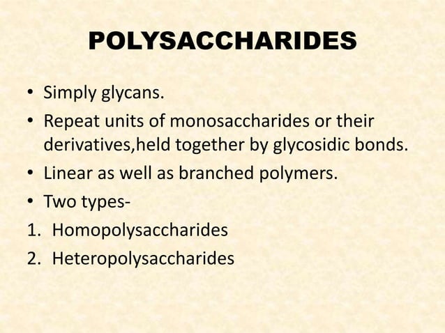 POLYSACCHARIDES | PPTX