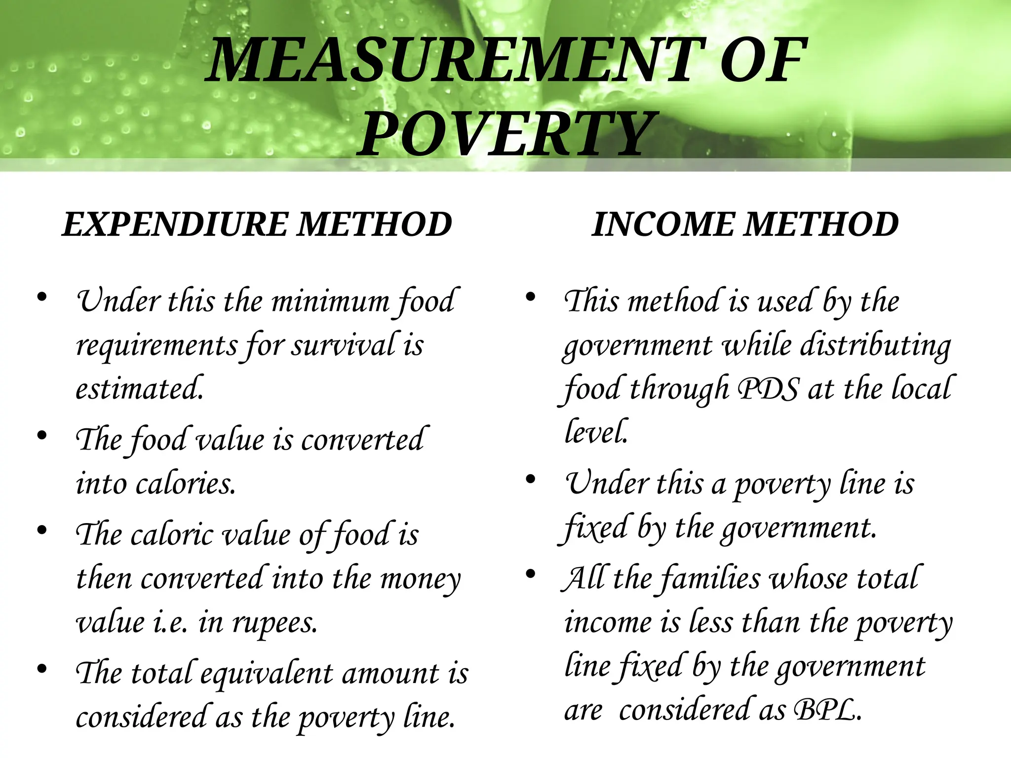 ppt of poverty as a challenge. This is a chapter in economics book of ...