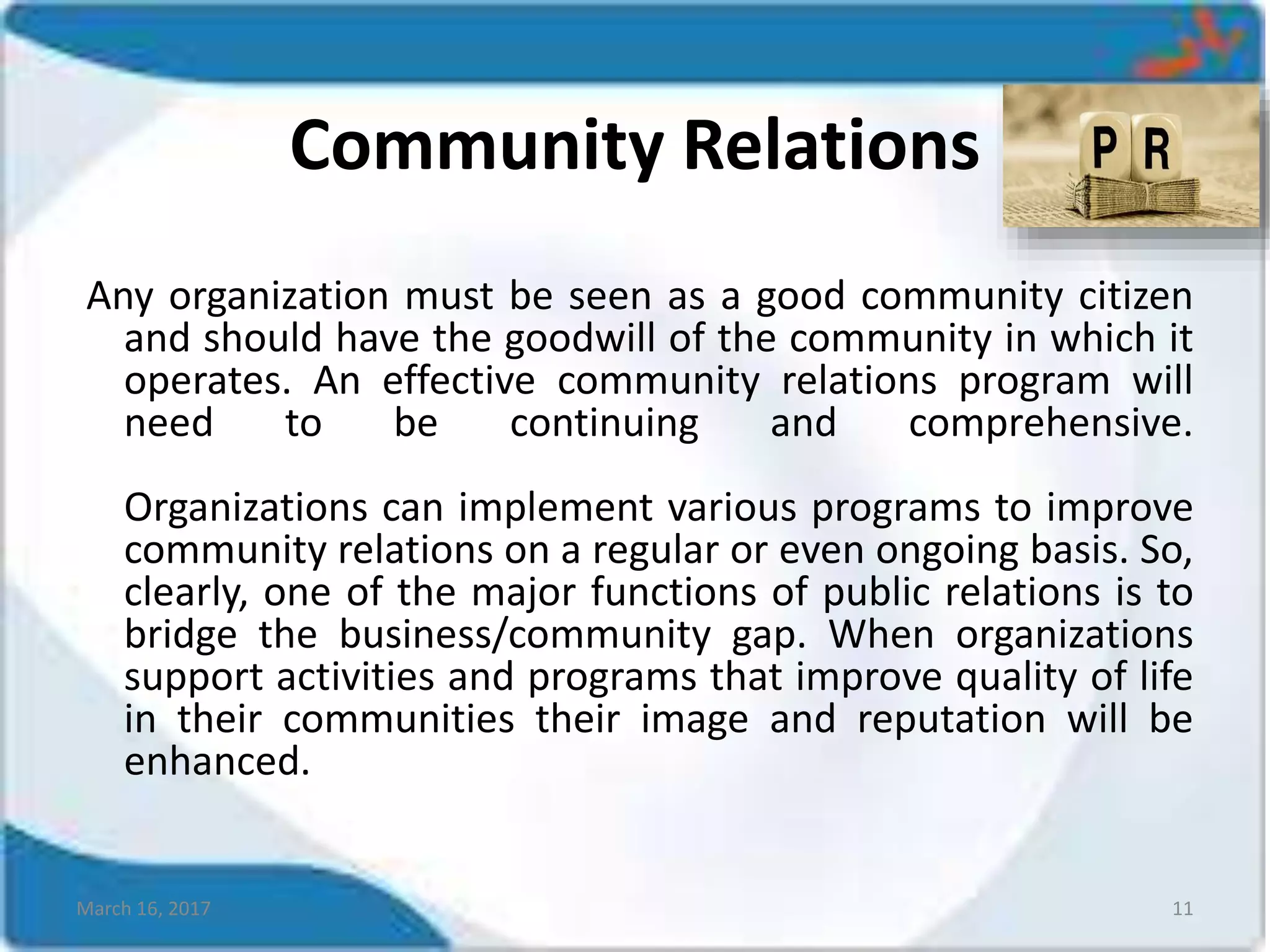 scop and function public relation | PPTX