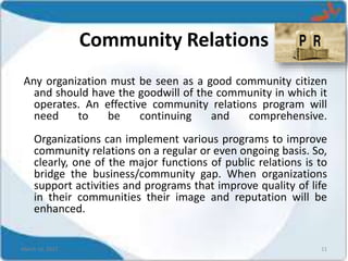 scop and function public relation | PPTX