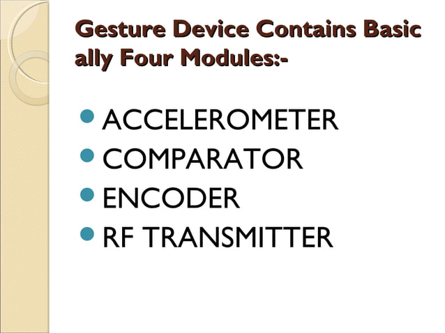 accelerometer based gesture controlled robotic arm | PPT