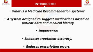Ppt on medicine recommended system by using Artificial intelligence and ...