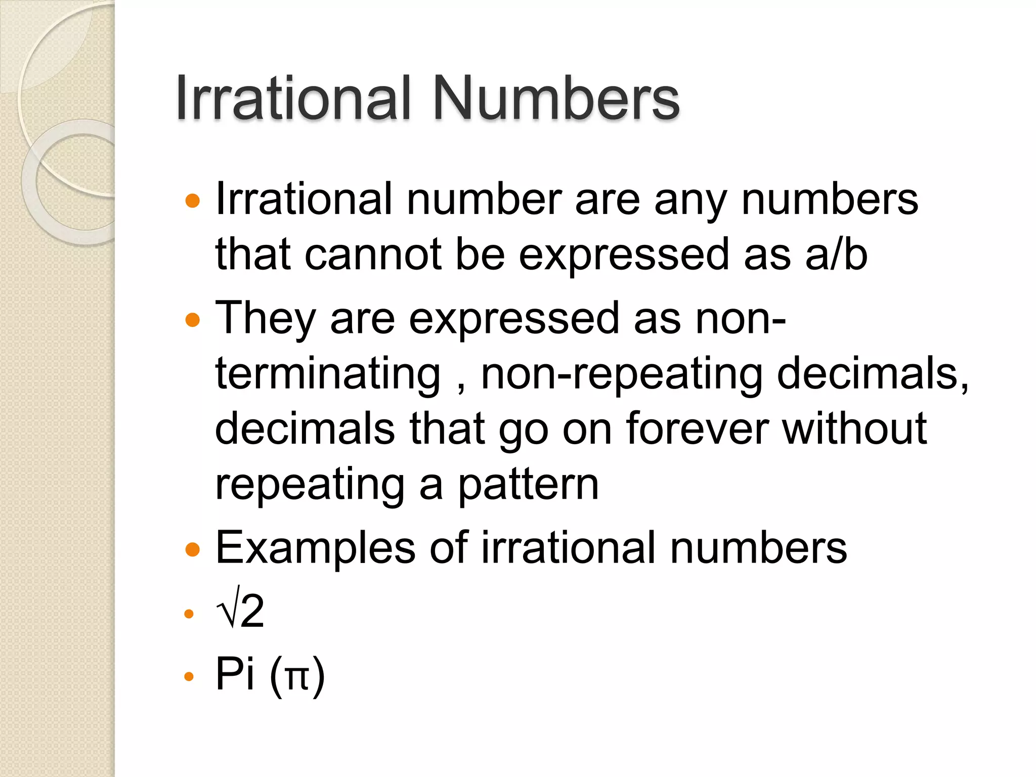 Ppt on real numbers | PPTX