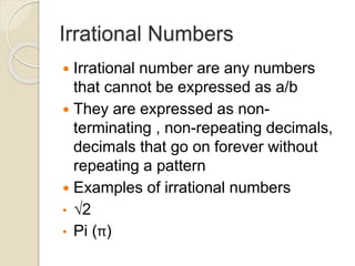 Ppt On Real Numbers | Pptx