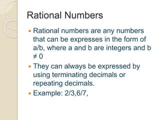 Ppt on real numbers | PPTX