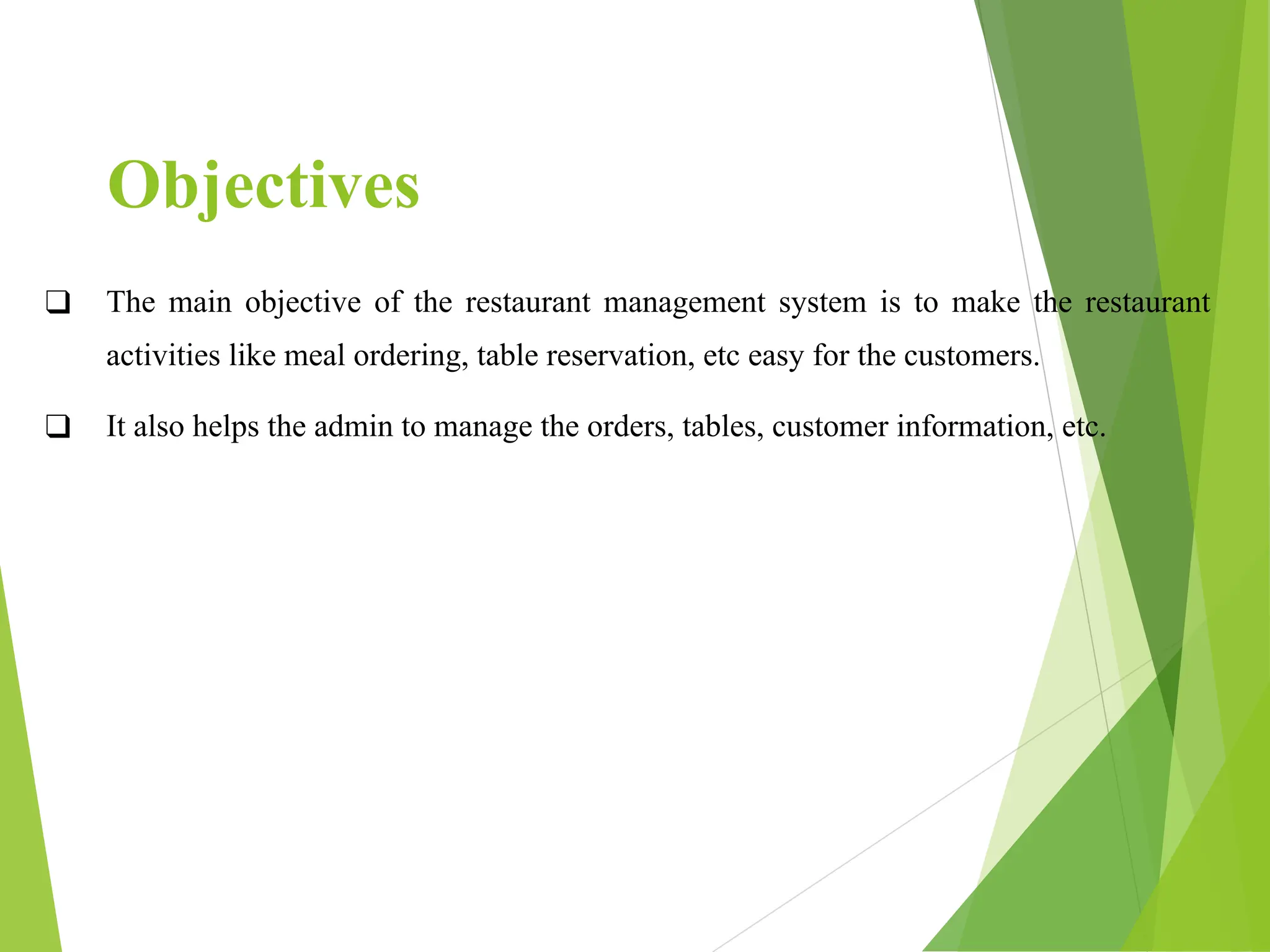 ppt of rms(restaurant management system) | PDF