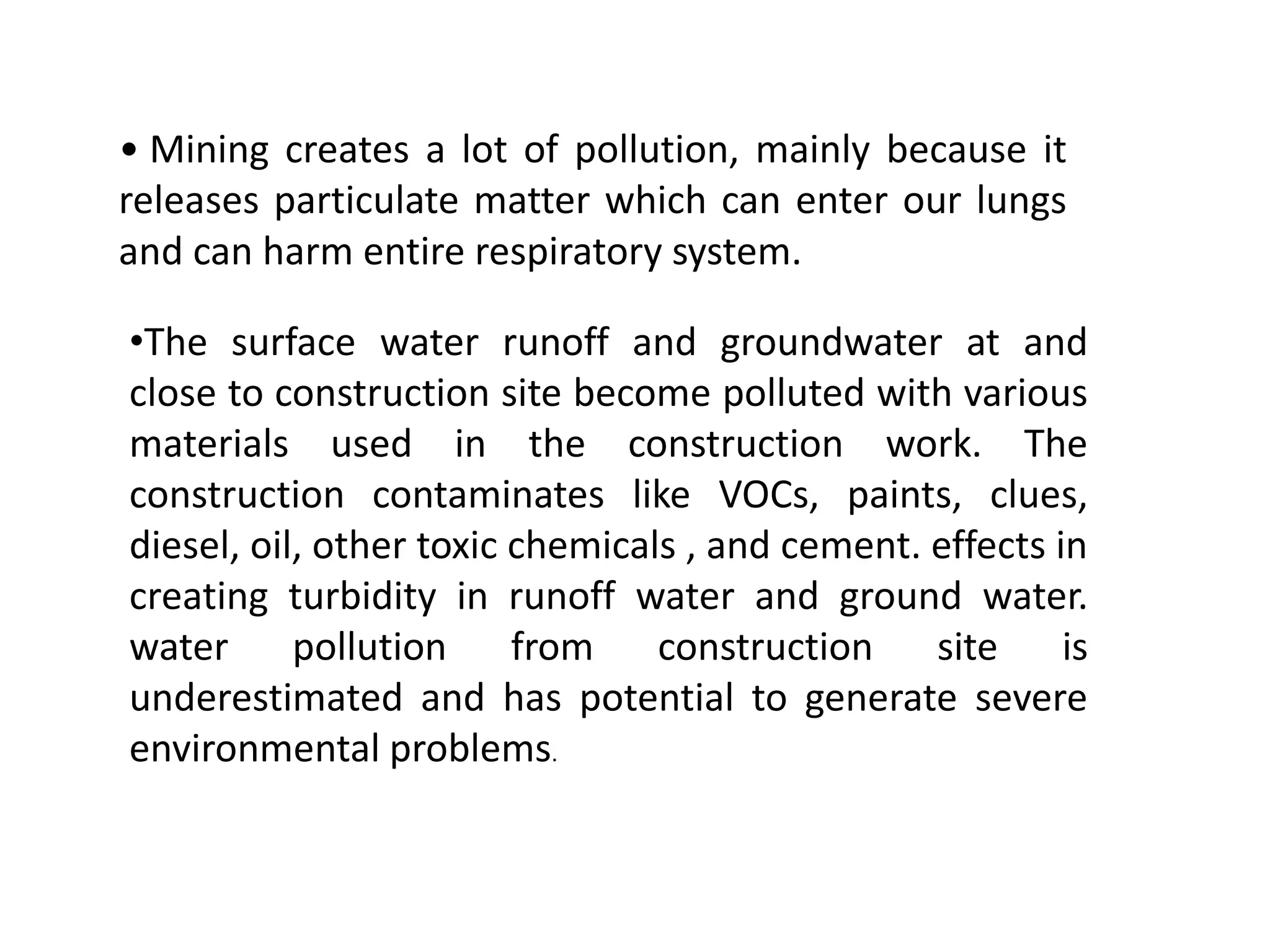 Safety and envirnomental issues in mechanization | PPTX