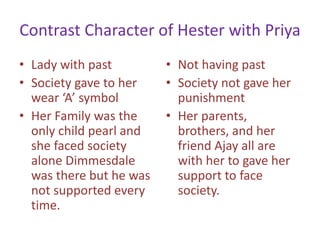 Comparison and contrast the Scarlet letter | PPT