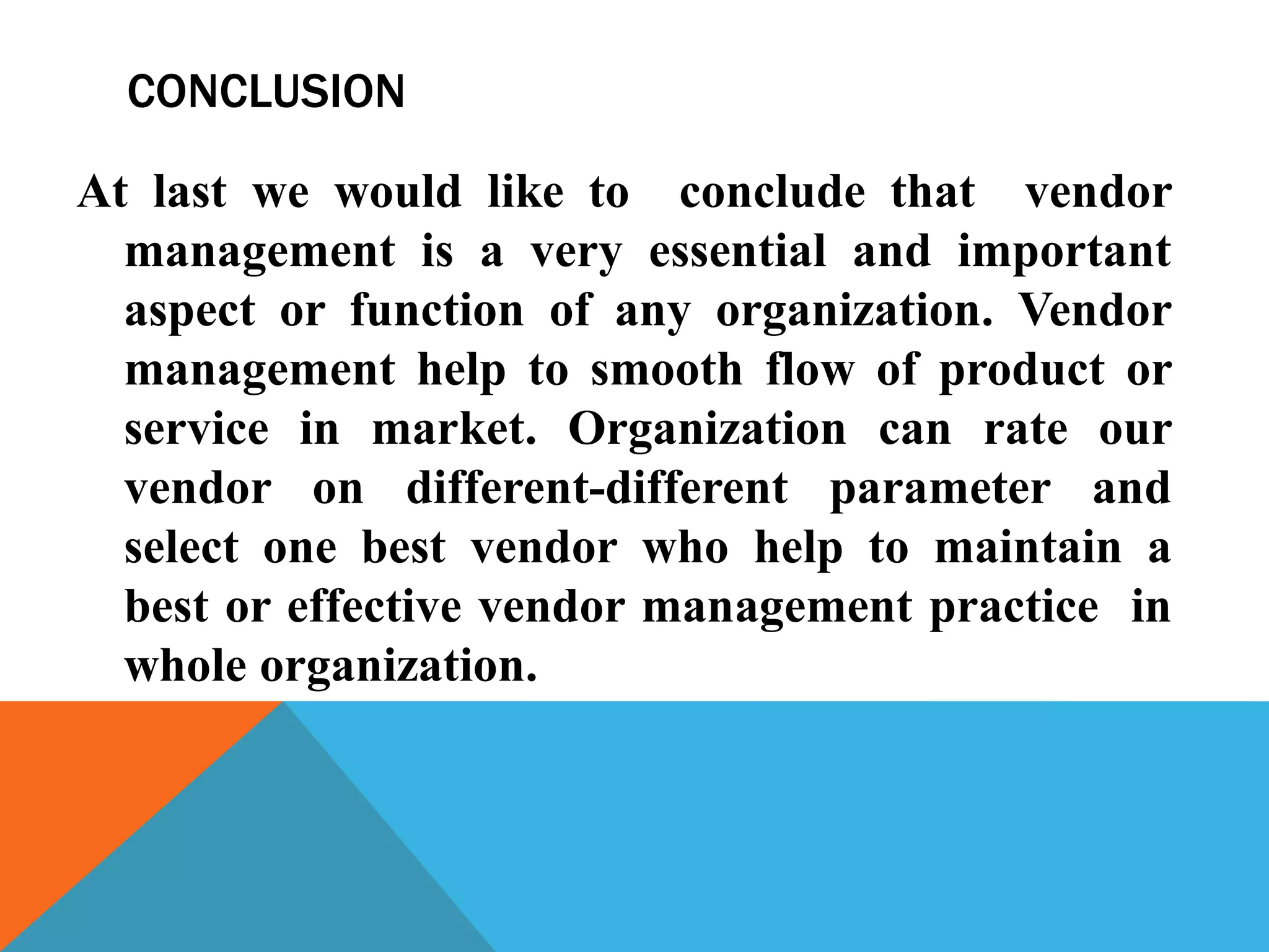 ppt of vendor management | PPTX