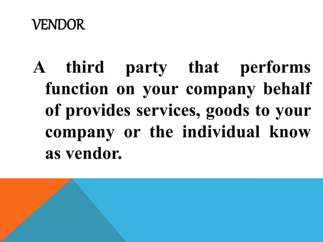 ppt of vendor management | PPTX