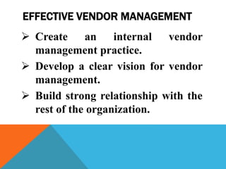 ppt of vendor management | PPTX