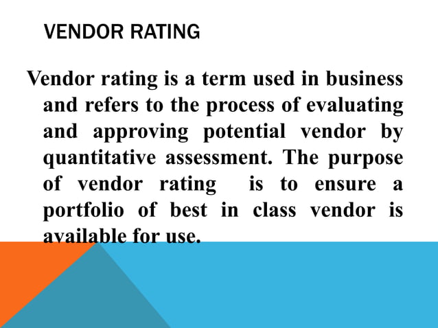 ppt of vendor management | PPTX