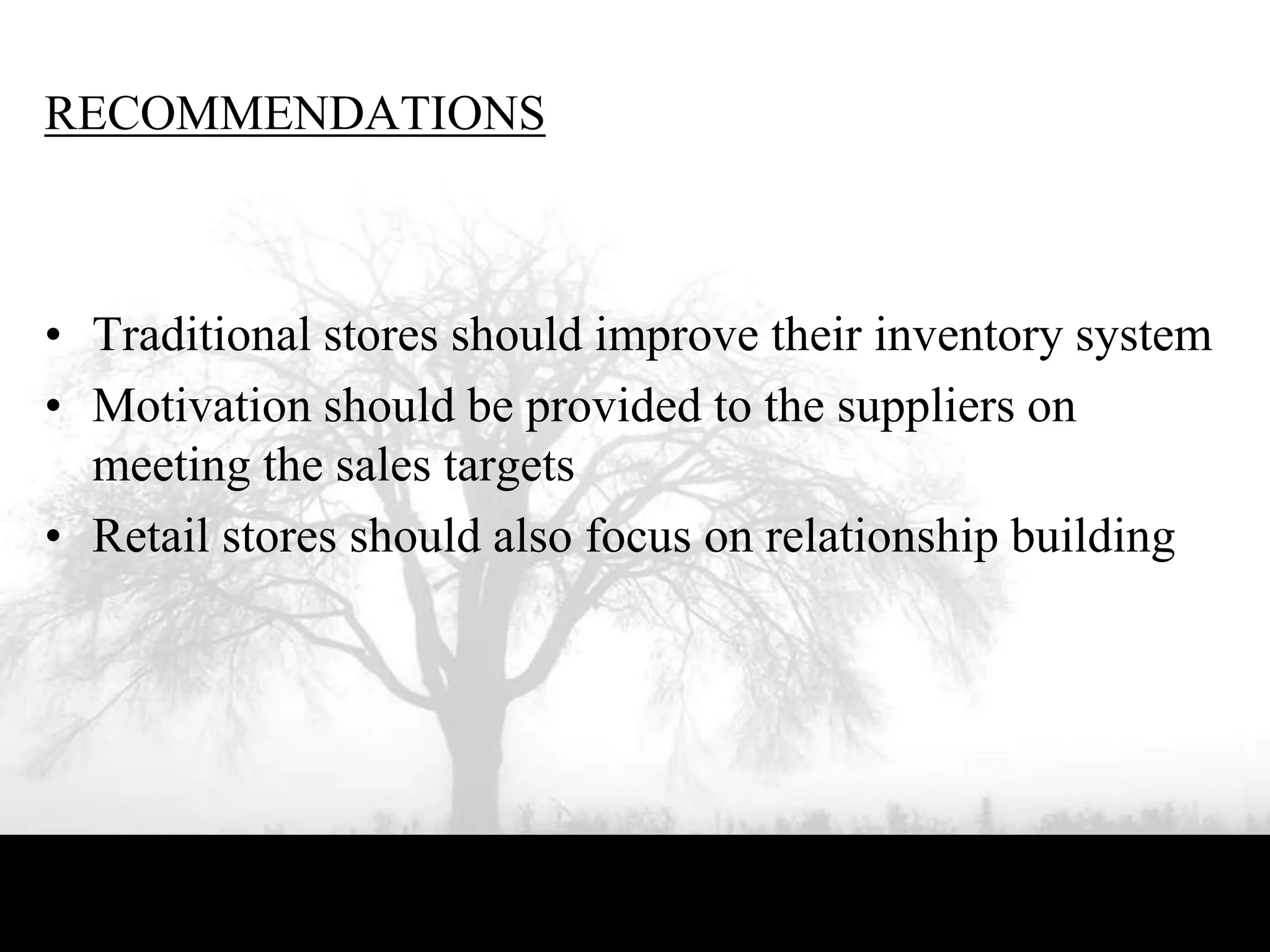 supply chain management of retail and traditional outlets. | PPT