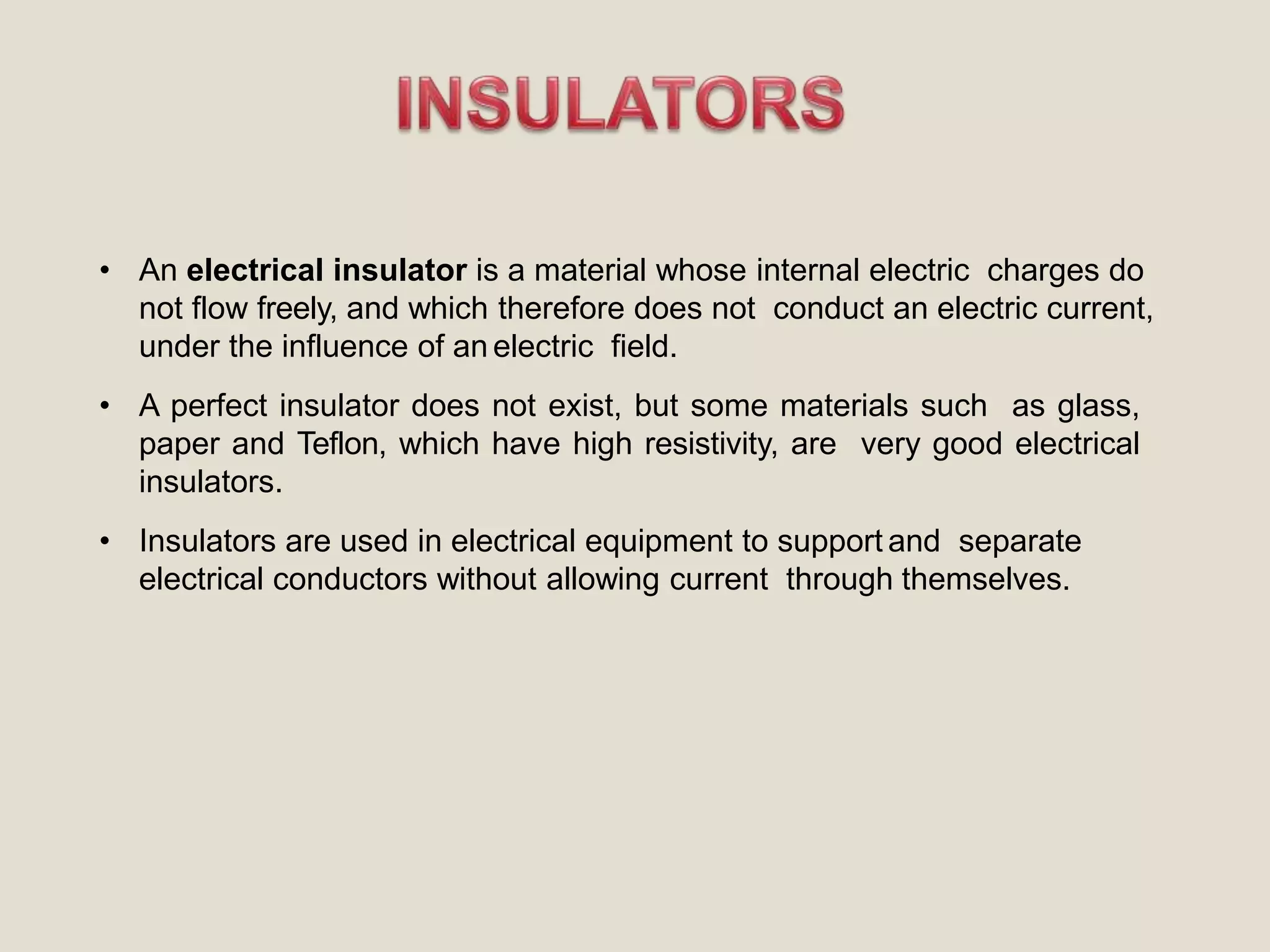 Insulators & It's Types | PPTX