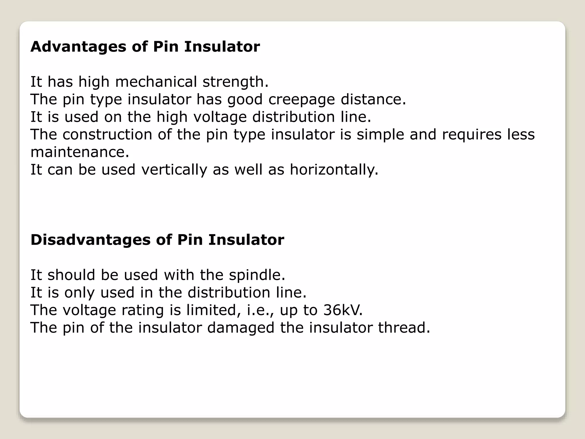 Insulators & It's Types | PPTX