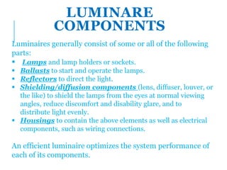 electrical luminaries and market survey | PPT
