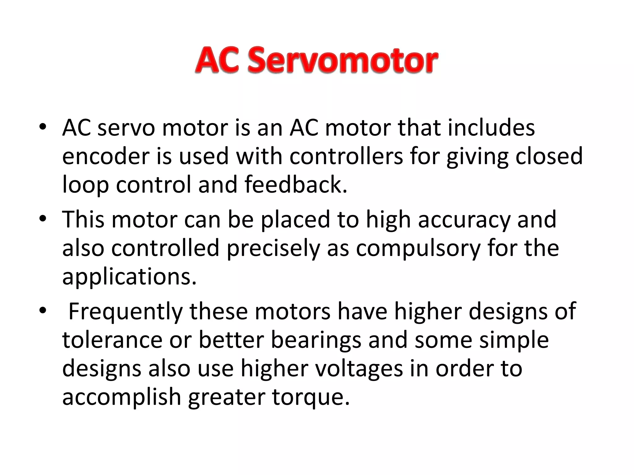 Ppt of servomotor | PPTX