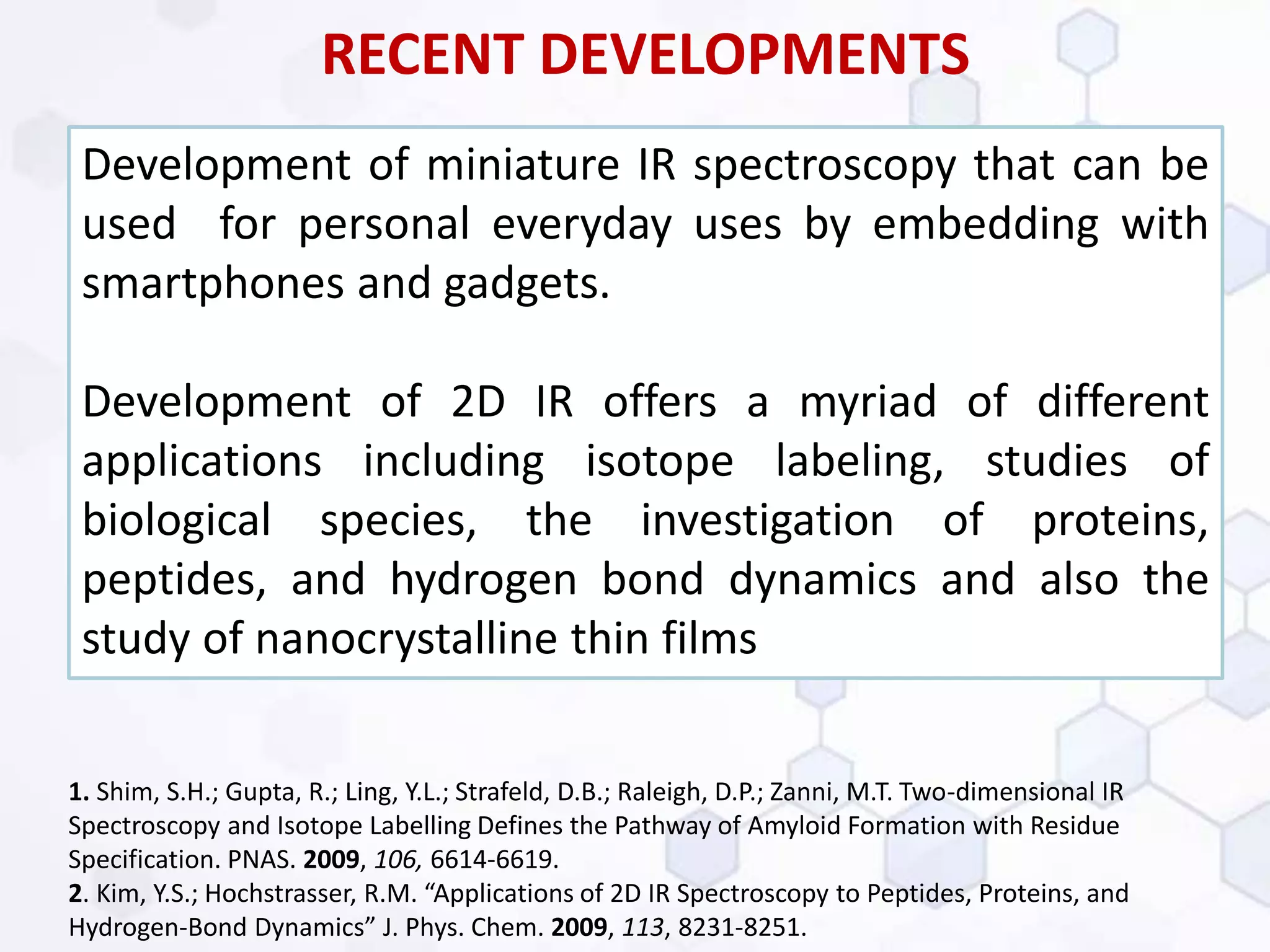 IR spectroscopy and its application | PPTX