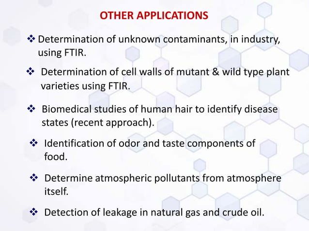 IR spectroscopy and its application | PPTX