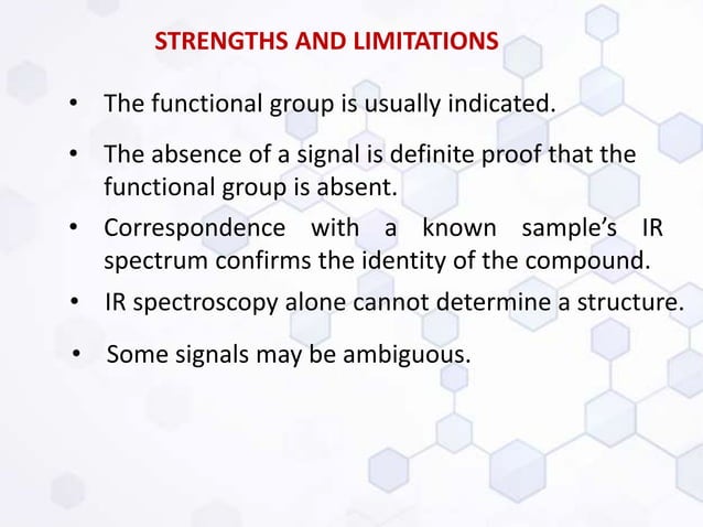 IR spectroscopy and its application | PPTX