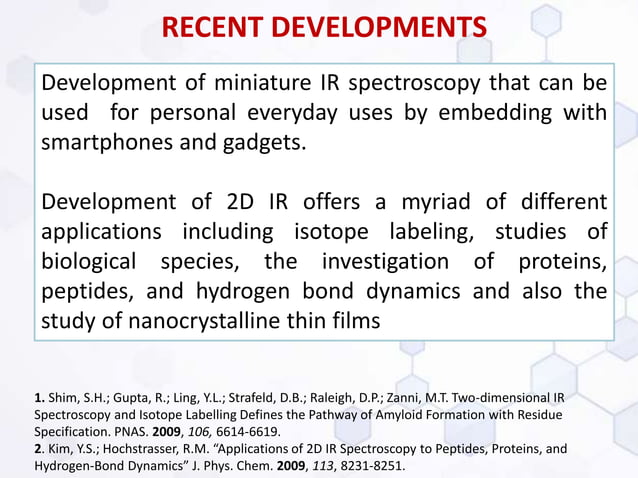 IR spectroscopy and its application | PPTX