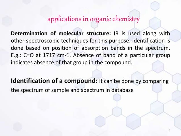 IR spectroscopy and its application | PPTX
