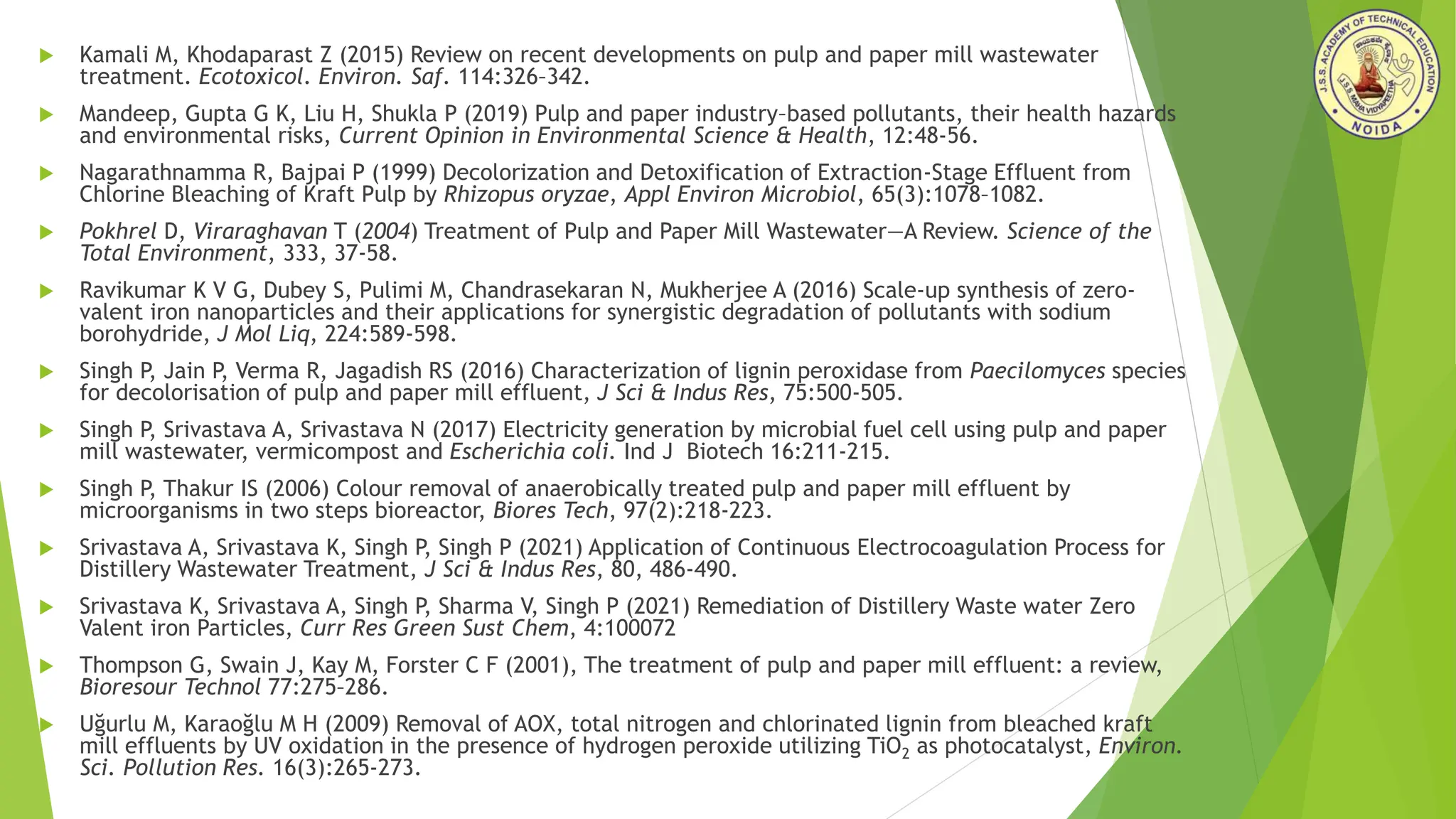 process optimization for treatment of pulp an paper mill industry | PPT ...