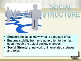 social structure ,social control, social group. | PPT