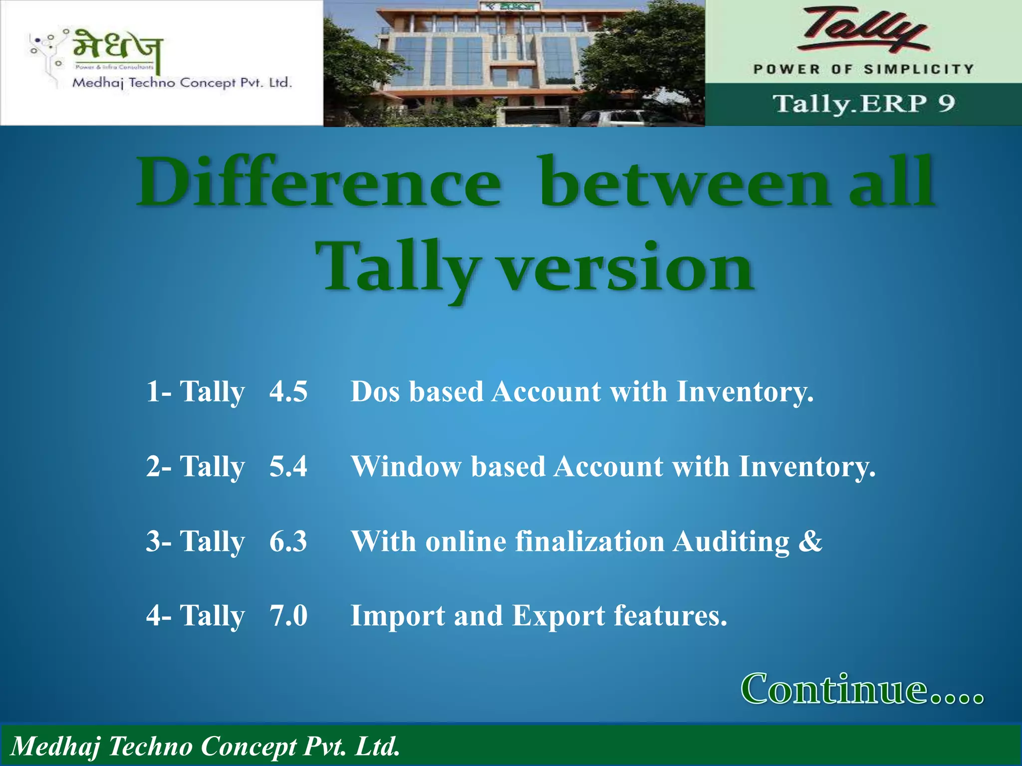 Ppt of tally | PPTX