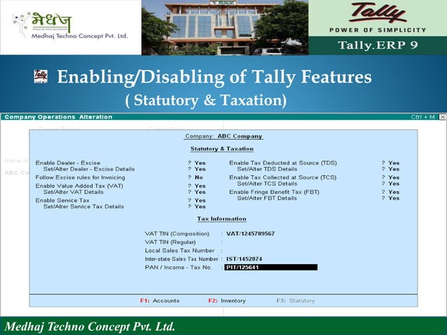 Ppt of tally | PPTX | Business Accounting & Finance | Business