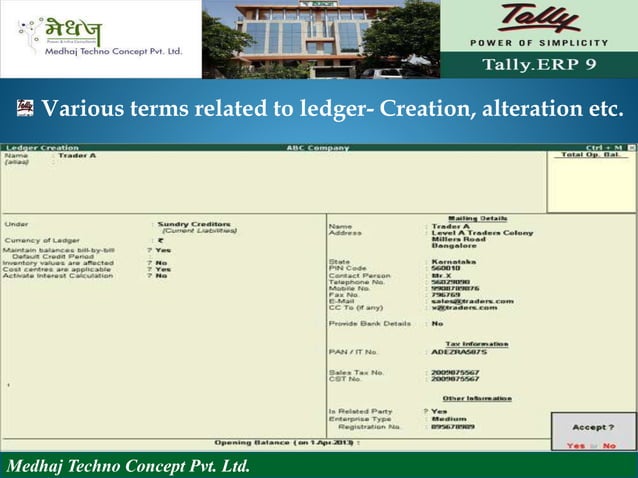 Ppt of tally | PPTX | Business Accounting & Finance | Business