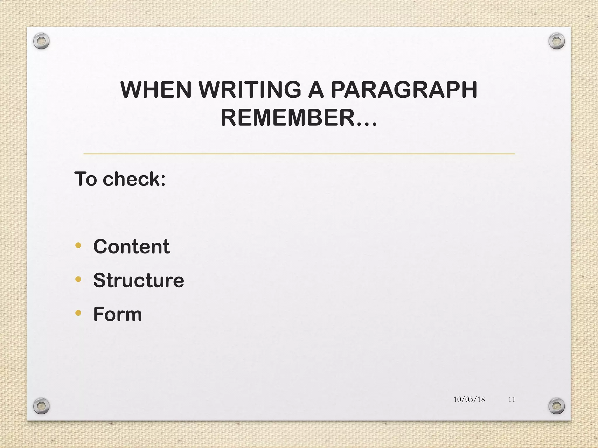 What is Paragraph ,its elements and how to write a paragraph | PPT