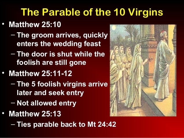 Ppt of the parable of the ten virgins part 1