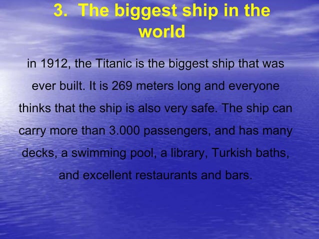 history of titanic | PPTX | Cruises | Travel Type