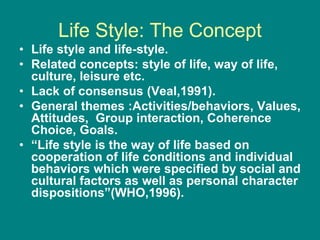 Conceptualizing Adolescents’ Life Style | PPT