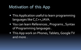 Ppt of tutorial android app | PPTX